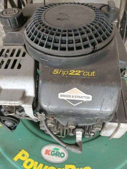 KGro Power Pro 5HP, 22" Cut Push Mower - Baer Auctioneers - Realty, LLC