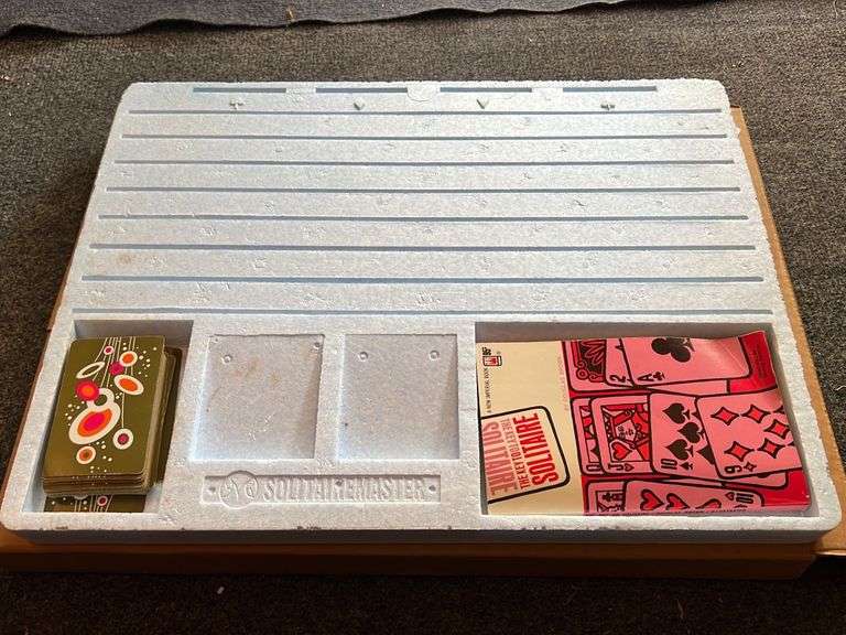 Vintage Solitaire Master Foam Game Board - Baer Auctioneers - Realty, LLC
