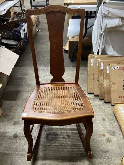 Cane Bottom Rocking Chair - Baer Auctioneers - Realty, LLC