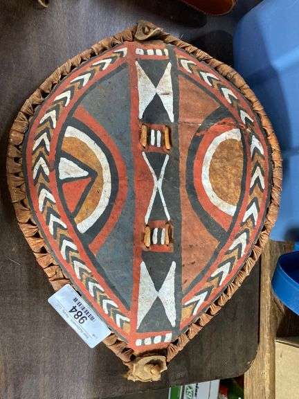 Raw Hide Native Shield - Baer Auctioneers - Realty, LLC