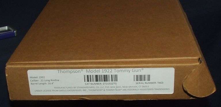 Standard Mfg Thompson Mod. 1922 22LR Rifle - Baer Auctioneers - Realty, LLC