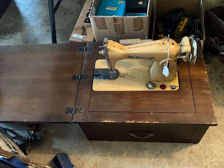 Precision Sewing Machine in Cabinet - Baer Auctioneers - Realty, LLC