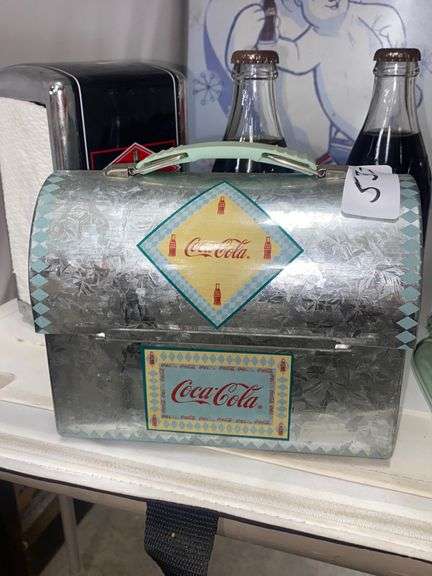 Coca Cola Advertising Sign, 2 Napkin Holders, 2 Coca Cola Bottes ...