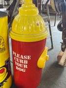 Vintage PAC-Man Tin Trash can, Tin and Plastic Fire Hydrant Trash Can ...