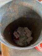 Vintage PAC-Man Tin Trash can, Tin and Plastic Fire Hydrant Trash Can ...