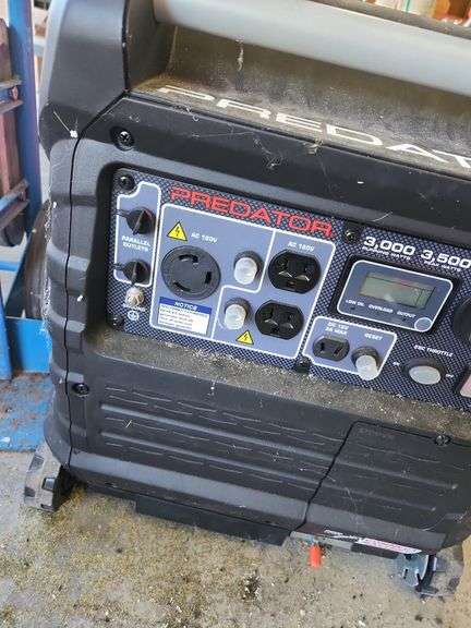 Predator Inverter Generator - Baer Auctioneers - Realty, LLC