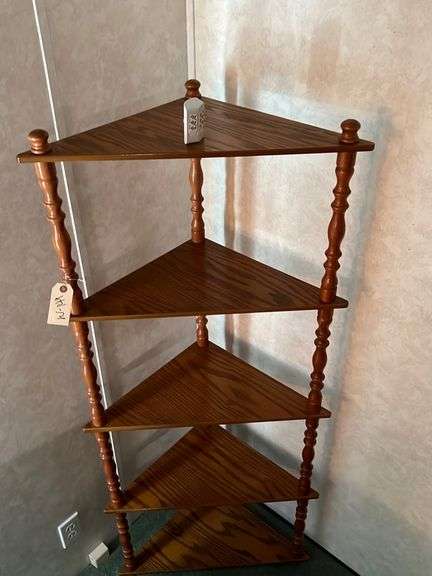 Floor Lamp Display Shelf and Corner Stand - Baer Auctioneers - Realty, LLC