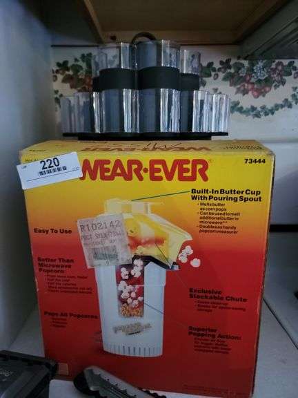 Popcorn Popper, Dessert Tower, Tongs, Saw - Baer Auctioneers - Realty, LLC