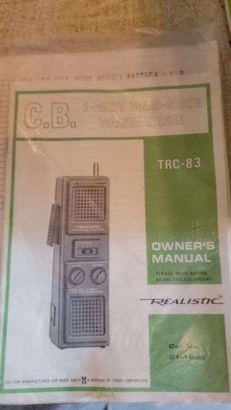 Cobra CB Radio, VHS Player, Realistic Transceiver - Baer Auctioneers ...