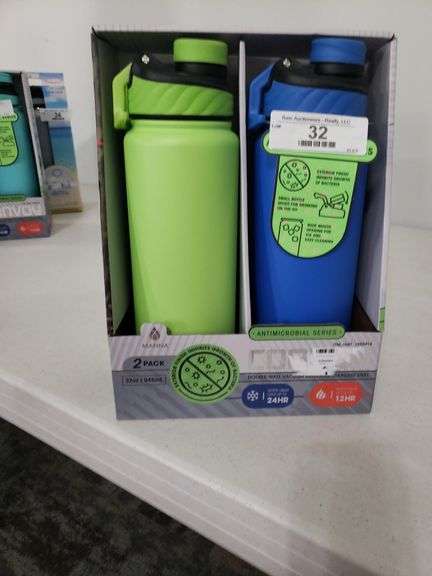2 Pack 32 oz. Stainless Steel Insulated Bottles, New in Box - Baer ...