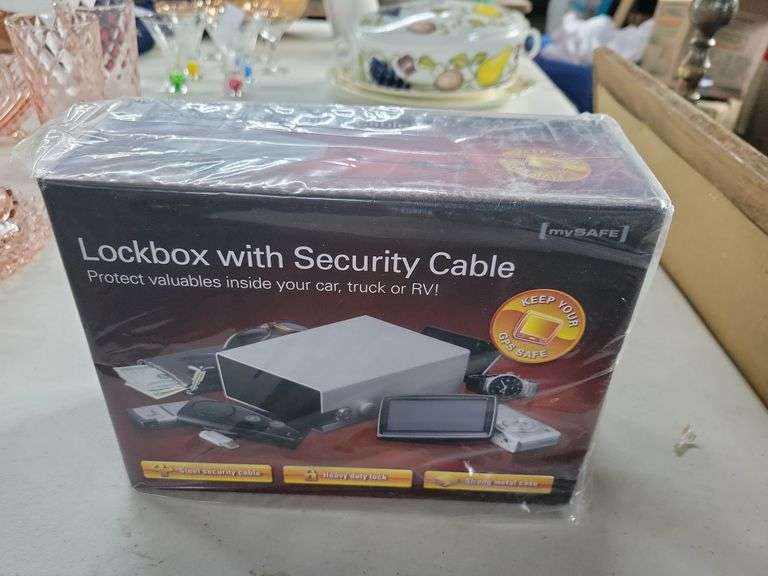 Lockbox with Security Cable NIB - Baer Auctioneers - Realty, LLC