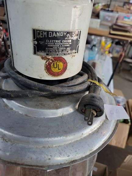 Vintage Gem Dandy Electric Butter Churn - Baer Auctioneers - Realty, LLC