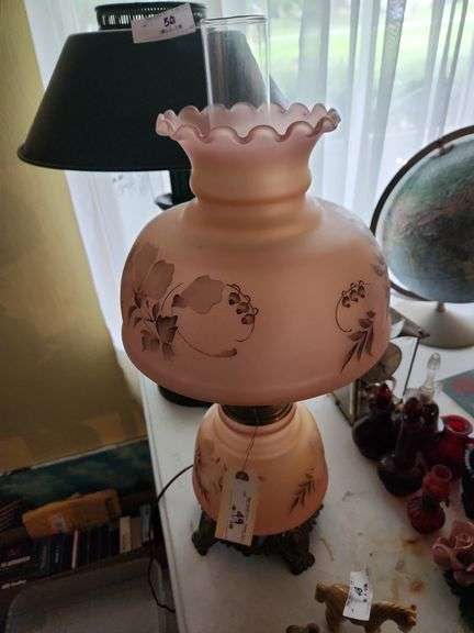Hand Painted Electric Lamp - Baer Auctioneers - Realty, LLC
