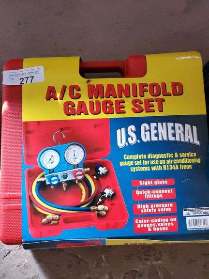A/C Manifold Gauge Set, Cut Off Saw Conversion Kit - Baer Auctioneers ...
