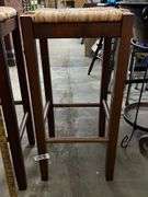 2 Rush Bottom Bar Stools - Baer Auctioneers - Realty, LLC