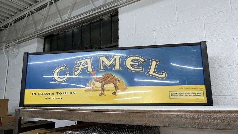 Vintage Lighted Camel Sign - Baer Auctioneers - Realty, LLC