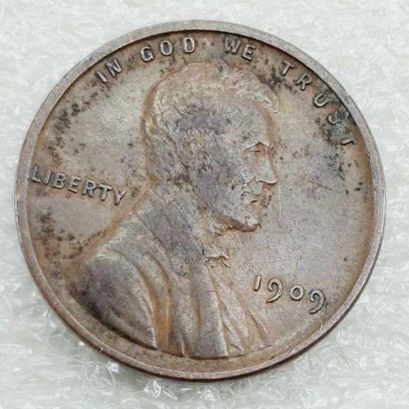 1909 VDB Wheat Penny - Baer Auctioneers - Realty, LLC