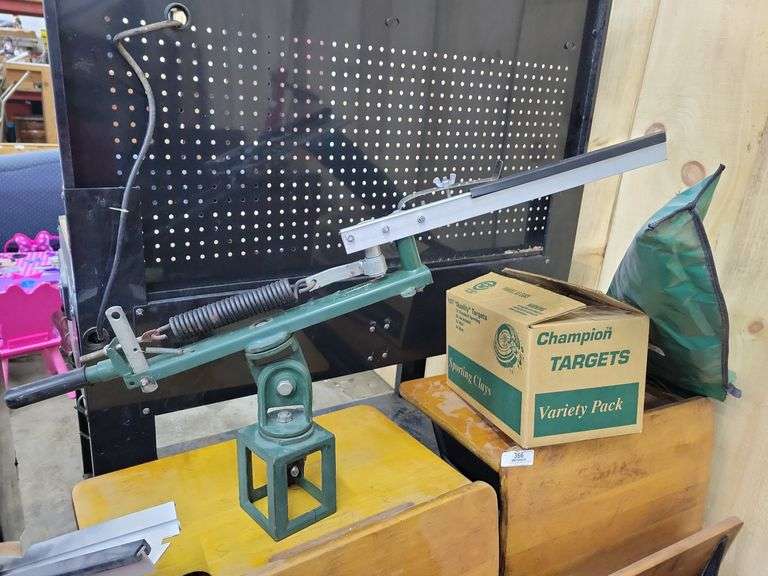 Do-All Traps Clay Pigeon Thrower, With Some Clay Pigeons - Baer ...