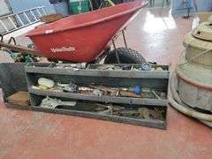 Union Tools, Wheelbarrow, Shelf with Contents - Baer Auctioneers ...