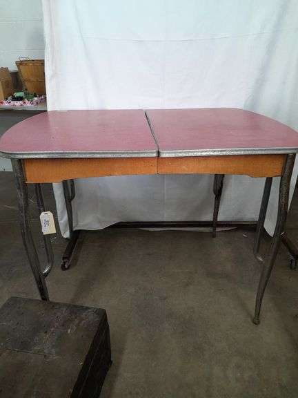Antique Red Formica Kitchen Table - Baer Auctioneers - Realty, LLC