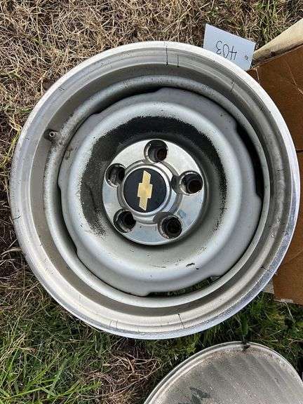 4 Chevy Steel Rims 5-Lug Holes - Baer Auctioneers - Realty, LLC