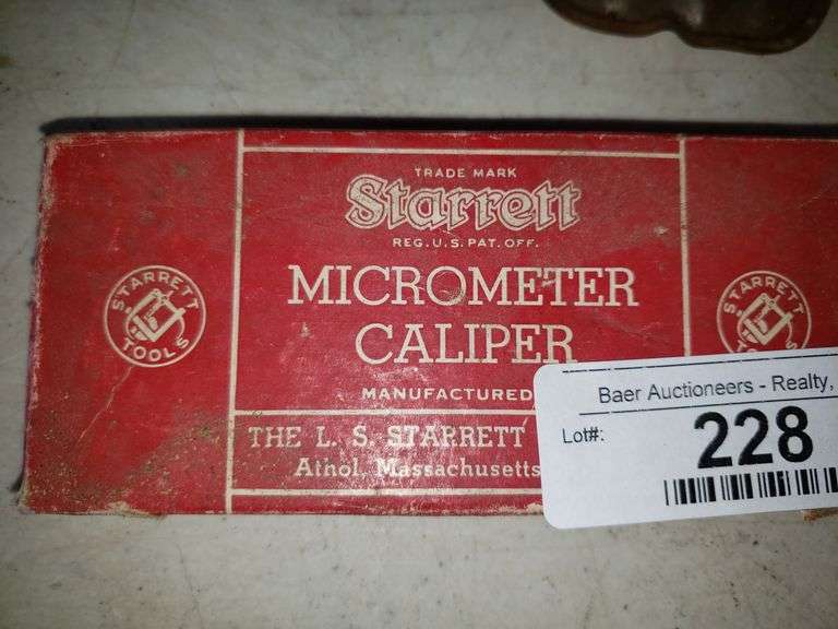 Starrett Micrometer Caliper - Baer Auctioneers - Realty, LLC