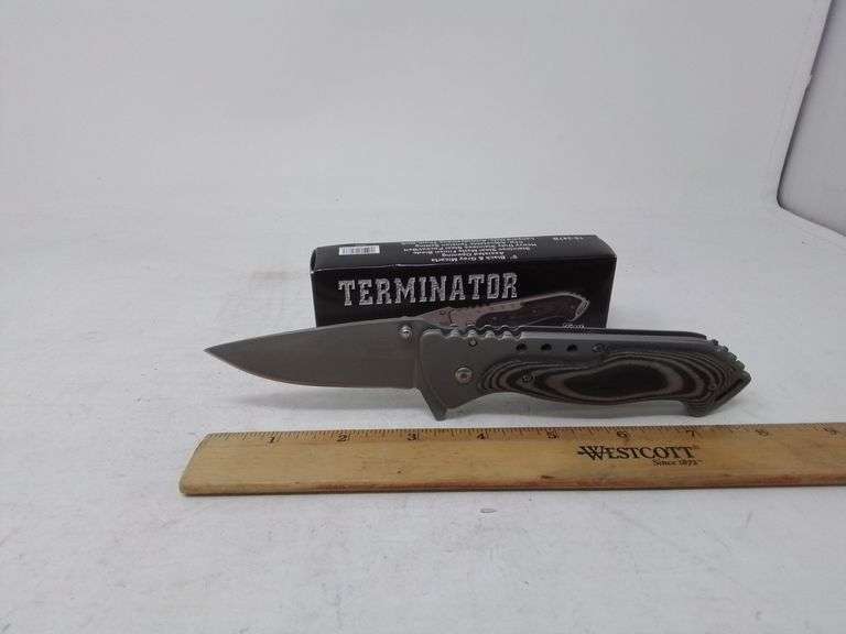 Terminator pocket knife - Baer Auctioneers - Realty, LLC