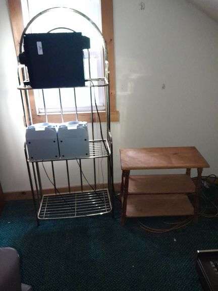 3 Tier Metal Rack, RCA Radio With Docking Station With 2 Speakers And 3 ...