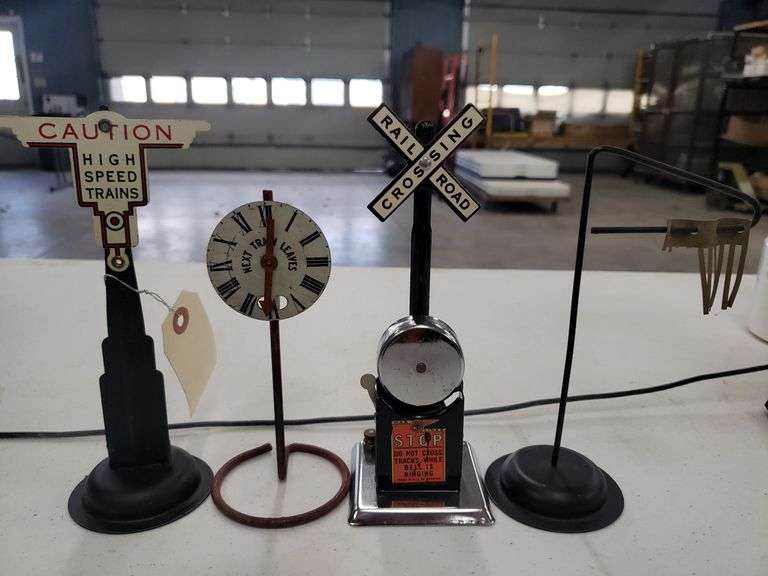 Vintage Mar Lines Rail Crossing Sign with Bell, Next Train Leaves Sign ...