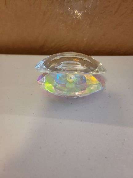 Vintage Oleg Cassini Pearl in Crystal Oyster Paperweight - Baer ...