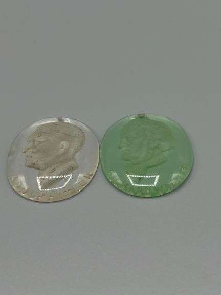 German WWII Adolf Hitler & Richard Wagner Glass Pendants - Baer ...
