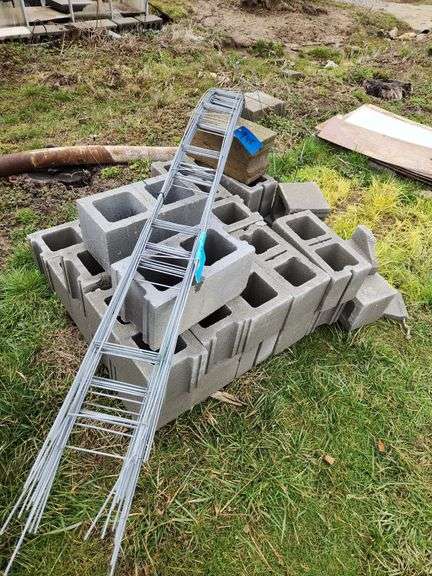 Pallet of Cement Blocks and Wire Bond - Baer Auctioneers - Realty, LLC
