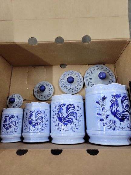 Rooster Canister Set, Can, Trivet - Baer Auctioneers - Realty, LLC