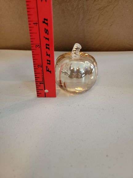Simon Designs Art Glass Pumpkin Paperweight - Baer Auctioneers - Realty ...