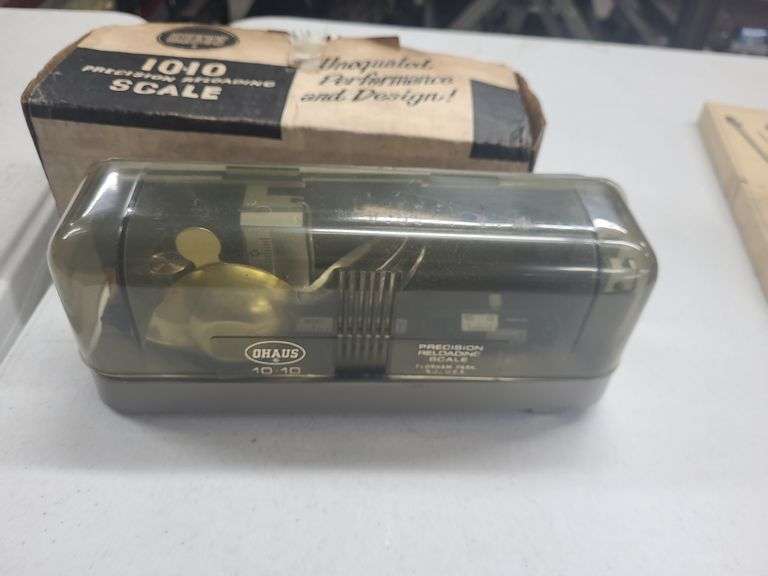 Ohaus 10-10 Reloading Scale w/ Cover, Box and All Accessories - Baer ...