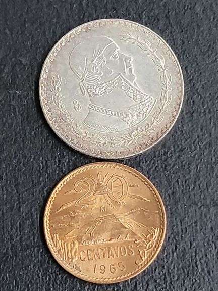 1965 Gem Uncirculated Silver Peso Lot - Baer Auctioneers - Realty, LLC