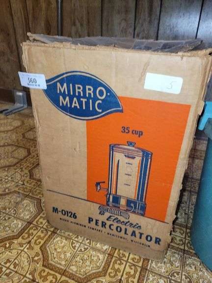 Mirro Matic Electric Coffee Pot - Baer Auctioneers - Realty, LLC