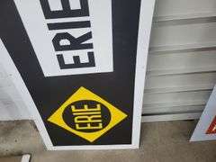 Modern Wood Erie Railroad Sign - Baer Auctioneers - Realty, LLC