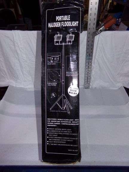 Portable Halogen Floodlight Extends Over 6' - Baer Auctioneers - Realty ...