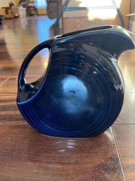 Cobalt Blue Fiesta Disc Pitcher - Baer Auctioneers - Realty, LLC