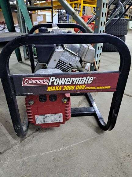 Coleman Powermate MAXA 3000 OHV Generator - Baer Auctioneers - Realty, LLC