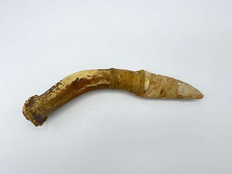 Native American Flint Knapped Cutting Tool with Antler Handle - Baer ...
