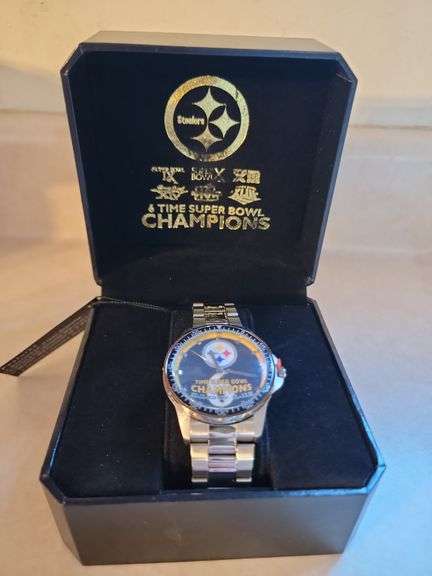 Steelers 6 Time Super Bowl Champions Watch - Baer Auctioneers - Realty, LLC