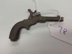 Stevens ~ "Pluck" 1890's Miniature Cast Iron Cap Gun 3.5" Long - Baer ...