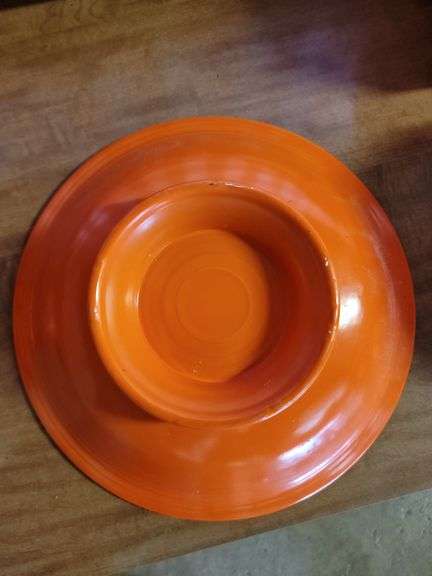 Large Radioactive Red Fiesta Serving Bowl - Baer Auctioneers - Realty, LLC