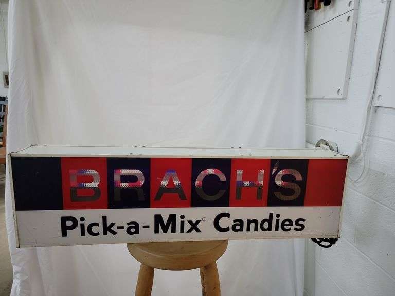 Vintage Brachs Pick-A-Mix Candies 2 Sided Lighted Sign-Works - Baer ...