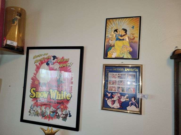 Framed Stamps, Poster and Foil Picture - Baer Auctioneers - Realty, LLC