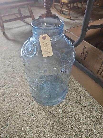 Glass 5 Gallon Jug, With Eagle On It - Baer Auctioneers - Realty, LLC