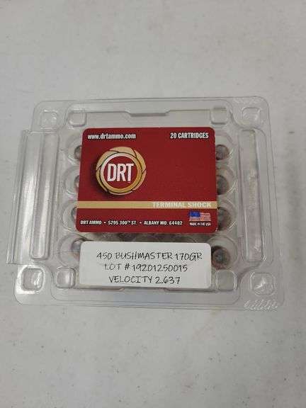 5-20 rnd box DRT 450 Bushmaster - Baer Auctioneers - Realty, LLC