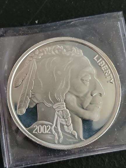 2002 1oz .999 Silver Buffalo Dollar - Baer Auctioneers - Realty, LLC